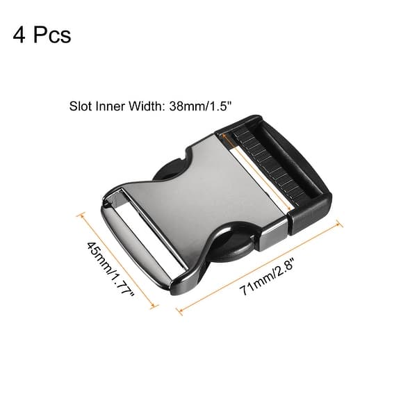 2.8" Quick Side Release Buckles No Sewing Clips Snaps for Backpack, 4Pcs Black - Bed Bath ...